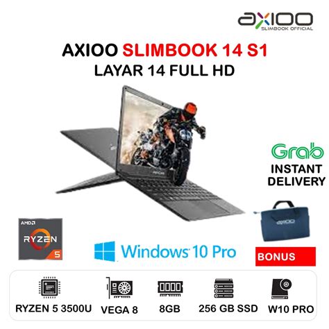Jual Laptop Axioo Slimbook S Ryzen Ram Gb Gb Ssd Vega W Pro Fhd