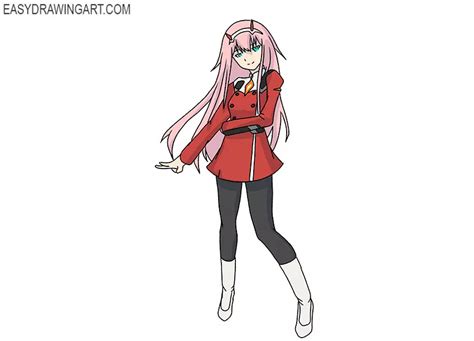 How To Draw Zero Two Easy Drawing Art