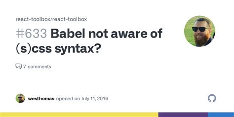 Babel Not Aware Of Scss Syntax · Issue 633 · React Toolboxreact