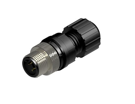 M12 Circular Connector D Coding Male Field Assembly