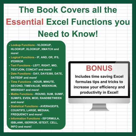Essential Excel Book Formulas And Functions Simplified Ebook Etsy