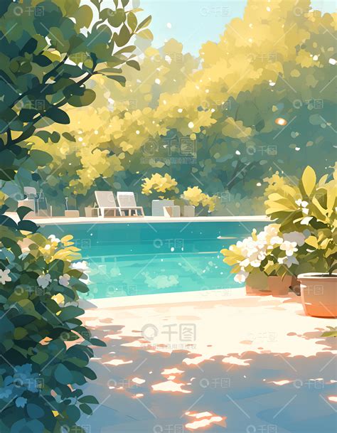 安全ai数字艺术 夏天的游泳池清澈如水 Ai立体元素免费下载png格式2688像素编号70862505 千图网