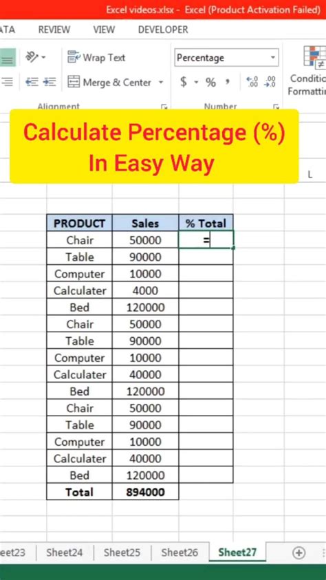 How To Calculate Percentage In Excel Calculate Percentage In Excel Totally Easy Excel