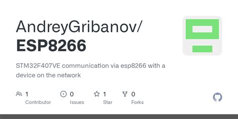 Github Andreygribanovesp8266 Stm32f407ve Communication Via Esp8266 With A Device On The Network