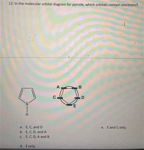 Solved In The Molecular Orbital Diagram For Pyrrole Which
