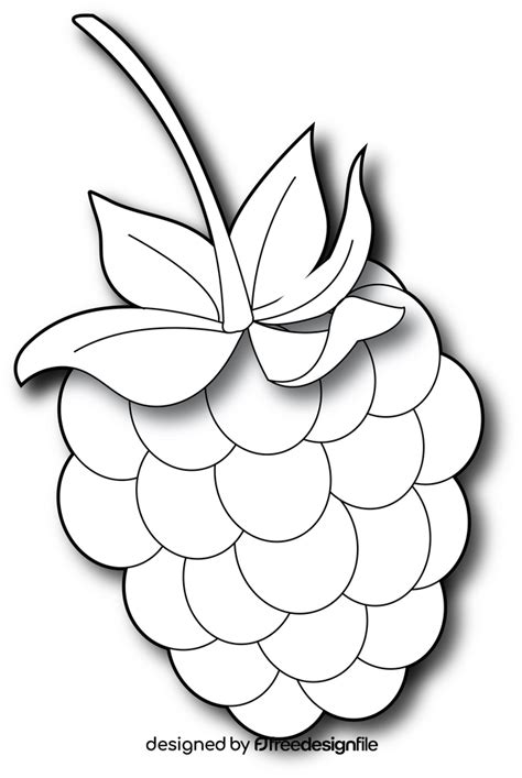 Raspberry Black And White Clipart Free Download