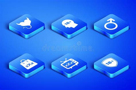 Set Shield With 18 Plus Devil Heart Horns Sex Tv Old Television Shopping Bag Triple X Head