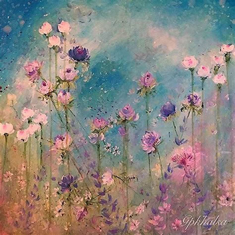 핸폰에 있는 권유진님의 핀 2020 유화 예쁜 꽃 그림 그림