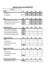 DSS Case Study Template SP Xlsx Rebooks And More Case Study BIS Your Name