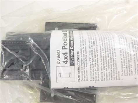 Knape And Vogt Pocket Door Slide With Hinge Plate Black 22 4x4 8092sp