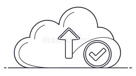 Cloud Check Mark Icon Cloud Service Data Success Confirmation Symbol Vector Design Generative