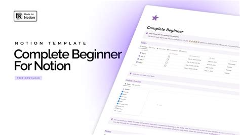 Notion For Complete Beginner Template Productividad Plantilla