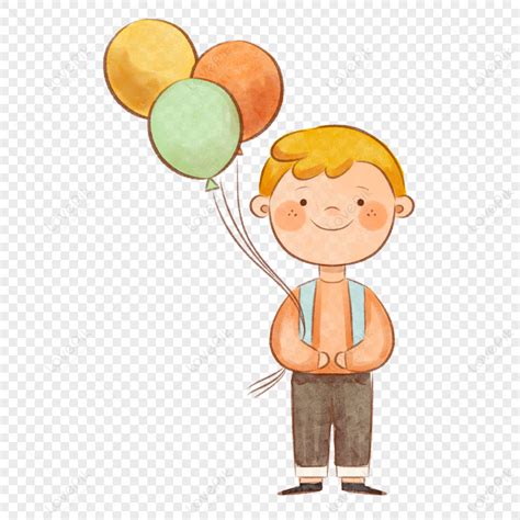 풍선을 들고 터키 어린이 일러스트 축제 소년을수채화꼬마 Png 일러스트 무료 다운로드 Lovepik