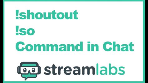 Streamlabs Chatbot Shoutout Command With Game Wasbuild