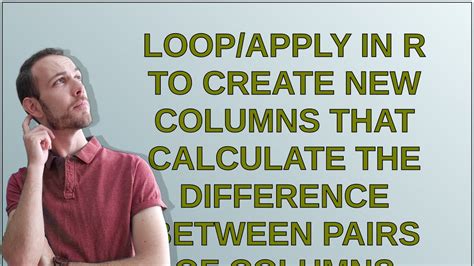 loop apply in r to create new columns that calculate the difference between pairs of columns