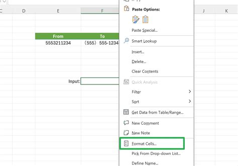 Automatically Format Phone Number Input In Cells Excel Road Map
