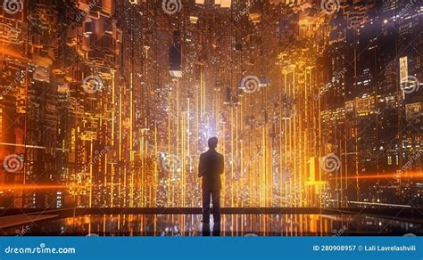 Big Data Analysis Automation And Data As A Service Concept Generative Ai Stock Illustration