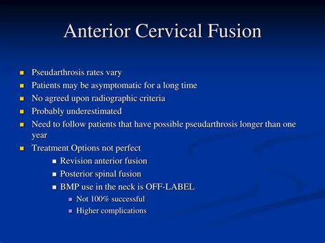 Ppt Anterior Cervical Arthrodesis And Pseudarthrosis Powerpoint Presentation Id 487157