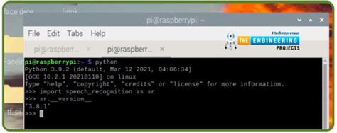 Speech Recognition System Using Raspberry Pi 4 The Engineering Projects
