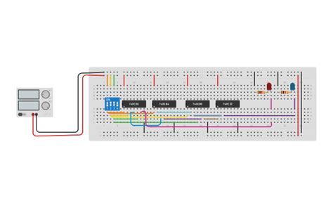 circuit design full subtractor tinkercad