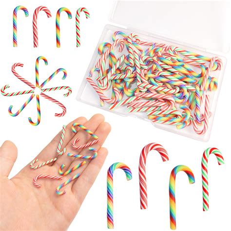Haddiy Christmas Mini Candy Canes Decorations60 Pcs