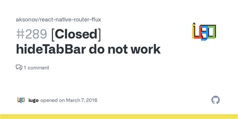 Closed Hidetabbar Do Not Work · Issue 289 · Aksonovreact Native