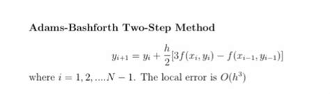 Solved Adams Bashforth Two Step Method