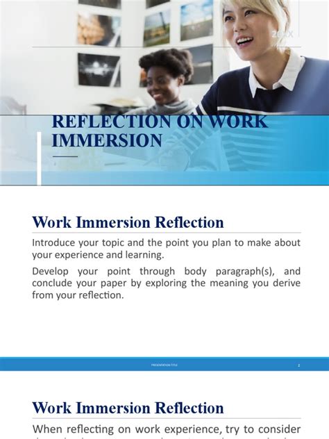 Reflection On Work Immersion Pdf