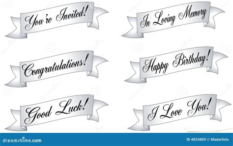 Assorted Banners And Ribbons Stock Illustration Illustration Of