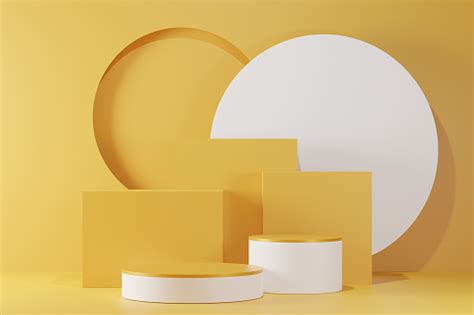 3d 배경 제품 기하학적 플랫폼이있는 받침대 장면을 보여줍니다 연단과 함께 무대에 화장품을 전시하기 위해 서십시오 3d 렌더링 3d 일러스트레이션 3차원 형태에 대한 스톡