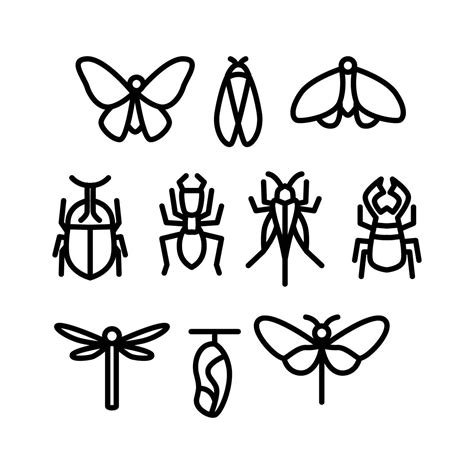 Free Insect Line Icon Vector 165371 Vector Art At Vecteezy