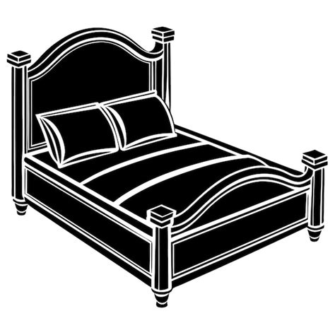 Minimalist Bed Logo Design Icon Vector Bed Icon Template Black Color