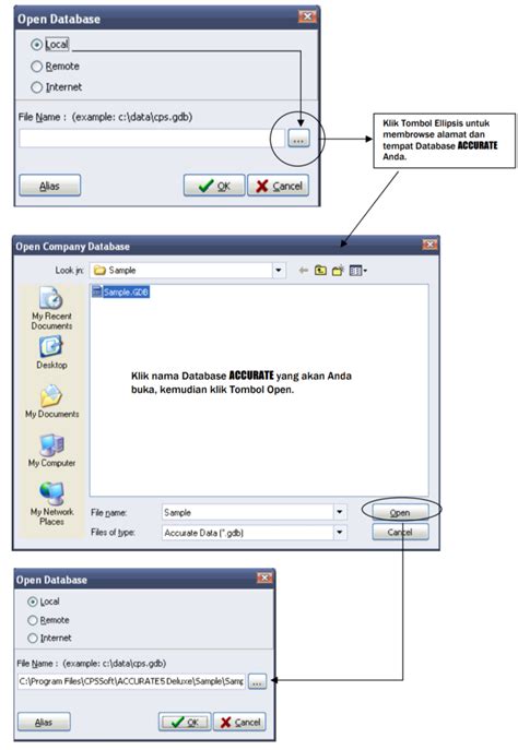 Membuka Database Di Komputer Lokal PC Lokal Pada Accurate PROFESIONAL KONSULTANT TRAINING
