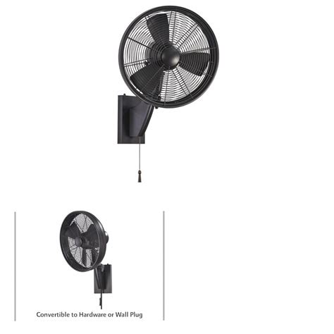 Minka Aire Anywhere 16 Inch 3 Blade Oscillating Fan In Matte Black Finish W Matte Black Blades