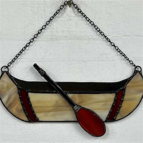 Stained Glass Canoe Etsy