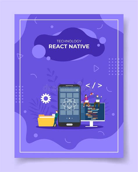 React Native Mobile App Development Concept For Template Of Banners