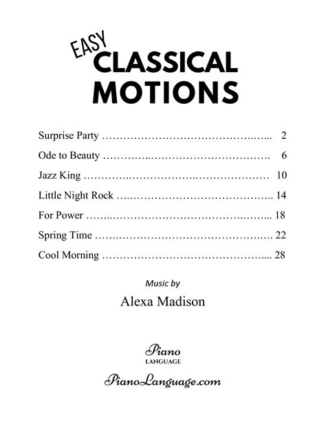 Easy Classical Motions