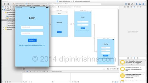 Ios Login And Signup Screen Tutorial Swift Xcode 6 Json