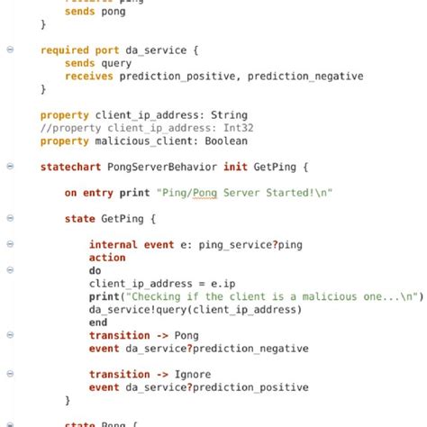 The Textual Model Editor Showing Part Of A Sample Model For The