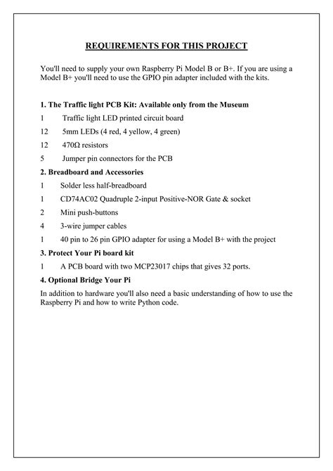 Raspberry Pi Traffic Light Pdf
