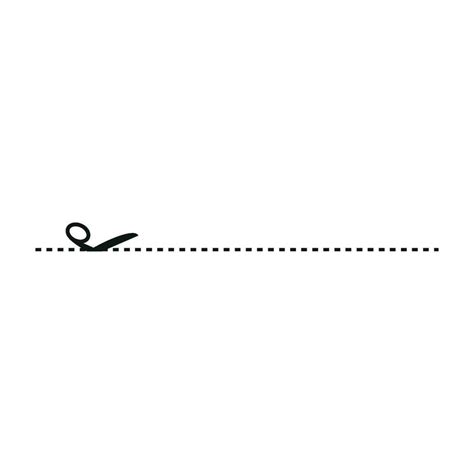 Cut Line Icon With Scissor Cut Here Guidance Scissors And Dash Coupon Mark And Symbol For