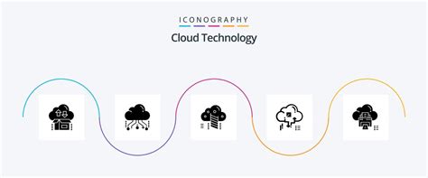 Cloud Technology Glyph 5 Icon Pack Including Arrow Connect Network Cloud Reach 18258505