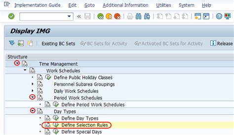 Sap Hr Define Day Types Special Days Selection Rules
