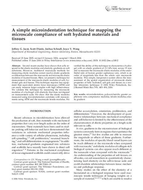 Pdf A Simple Microindentation Technique For Mapping The Microscale
