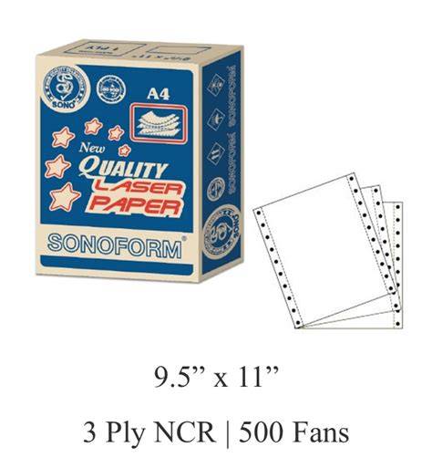 Sonoform 3 Ply Ncr 500 Fans Computer Form