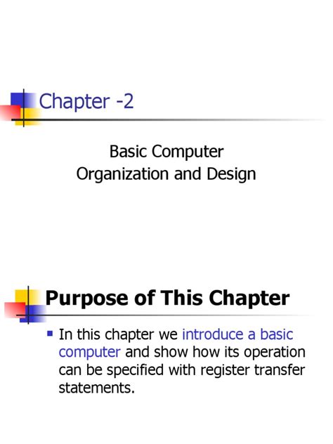 Chapter 2 Basic Computer Organization And Design Pdf Inputoutput Subroutine