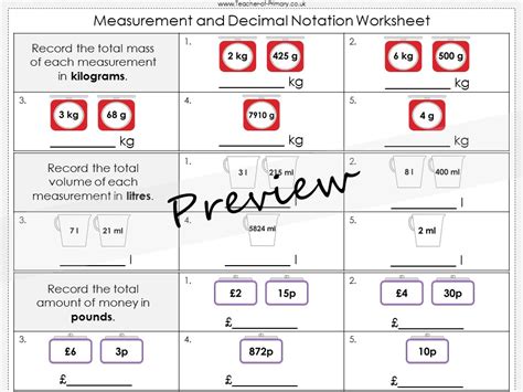 Measurement And Decimal Notation KS2 Teaching Resources