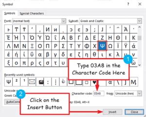 How To Insert PSI Symbol In Word Using Your Keyboard Software Accountant