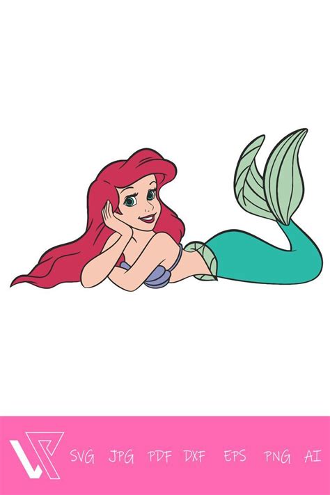 Ariel Little Mermaid Layered Svg Cricut Cut File Silhouette Vector
