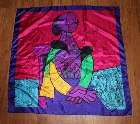 Picasso Signed Print Art To Wear Cubist Woman Funky Gem